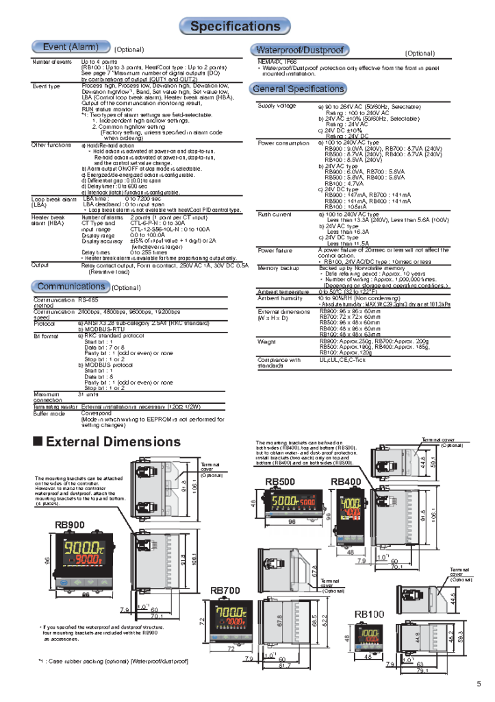 What is a RB series RKC Controller?
